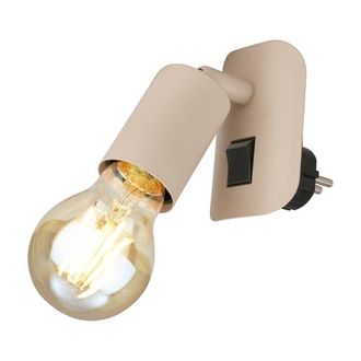 Briloner Applique murale int&eacute;rieure, orientable, douille E27, chambre, lampe murale, cuisine, 9,5 x 6,7 x 7,8 cm, beige