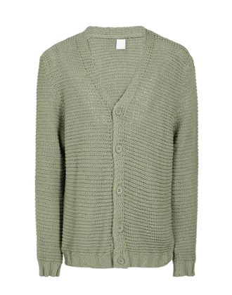 8 by YOOX RECYCLED COTTON V-NECK CARDIGAN