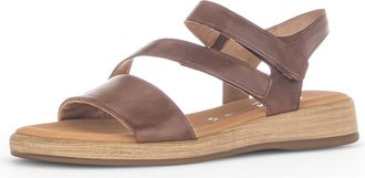 Gabor Damen Riemchensandalen, Frauen Sandalen,Moderate Mehrweite (G),Strandschuhe,Sandaletten,Sommersandalen,bequem,flach,Peanut,38.5 EU / 5.5 UK