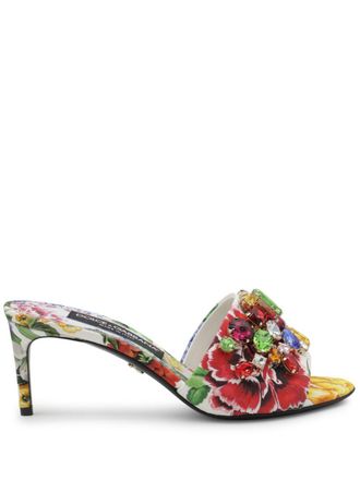Dolce & Gabbana sandales à fleurs - Rouge