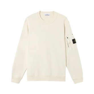 Stone Island Logo Sweatshirt - - Sweatshirts & Hoodies - Herren - Wei&szlig; - M