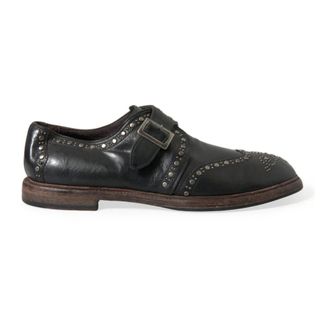 Dolce & Gabbana Homme, Chaussures, Noir, Taille: 44 EU &Eacute;l&eacute;gantes Chaussures &agrave; Boucle de Moine en Cuir de Veau
