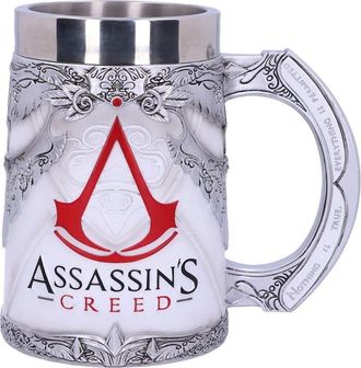Nemesis Now B5296S0 Bierkrug, offiziell lizenziert, Assassins Creed, Kunstharz mit Edelstahl