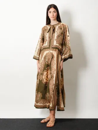 Zimmermann Womens Tunic Dress Mahon Green Silk; Lining: Viscose