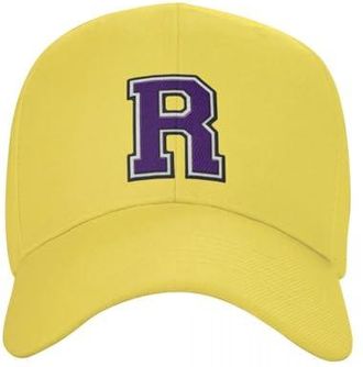 Generic Casquette de baseball classique unisexe avec lettre R violette - Casquette de baseball r&eacute;glable pour adulte - Protection solaire - Cadeau