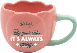 Mr. Wonderful Rosa 3D Tasse - By your side, its always spring - Fassungsverm&ouml;gen: 330 ml