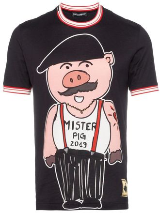 Dolce & Gabbana t&sect;shirt Sicily Pig - Noir