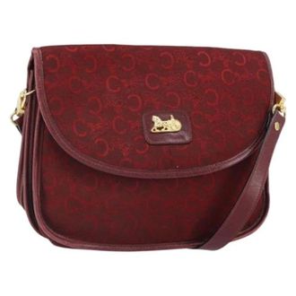 Celine Sac bandouli&egrave;re en toile Pre-owned - Femme - Pre-owned - Rouge - Taille: ONE Size