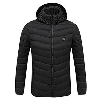 Generic Veste Chauffante Femme a Capuche, Blouson Chauffant Femme Manches Longues Parka Fermeture &Eacute;clair Manteau Chaude Veste Automne Hiver Blouson Disponible