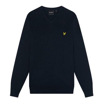 Lyle & Scott Merino Pullover V-Ausschnitt f&uuml;r Herren (Marine)