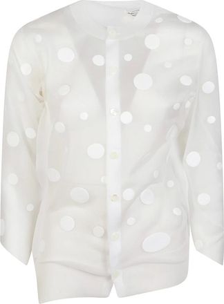 Junya Watanabe Femme, Pulls, Blanc, Taille: 40 FR Cardigan transparent &agrave; pois