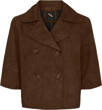 BTF-CPH Btfcph - Trench court en daim - Femme - Vestes - Brun - Taille: 44 FR