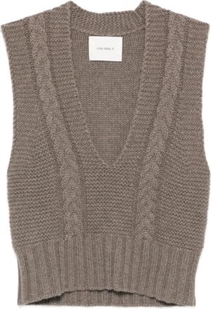 Lisa Yang Femme, Pulls, Brun, Taille: 40 FR Pull en cachemire col V