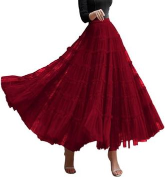 Generic Jupe D Hiver Fluide Cargo Patineuse Cotelé Carreaux Chic À Volant Bain Paysanne Habillées Medievale Ciel Suédine Bretelle Écolière Multicolore Ceintur