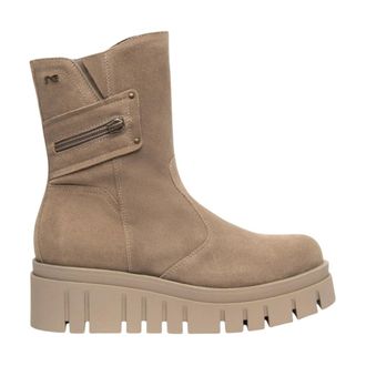 Nero Giardini Bottines en Daim - Femme - Chaussures - Beige - Taille: 38 EU