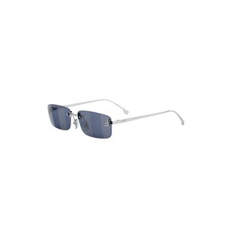 Fendi First Crystal Rechteckige Sonnenbrille - - Accessories - unisex - Grau - 54 MM