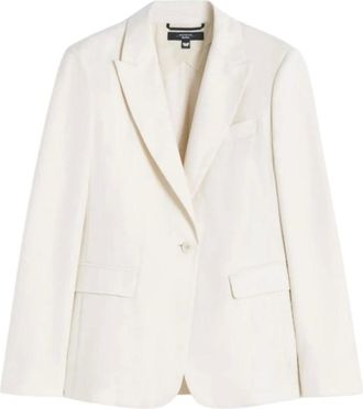 Max Mara Femme, Vestes, Beige, Taille: 40 FR Blazer en lin et toile de coton