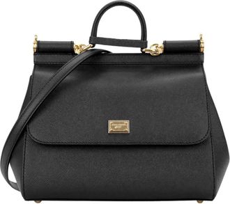 Dolce & Gabbana Femme, Sacs, Noir, Taille: ONE Size Top Handle Shoulder Bag