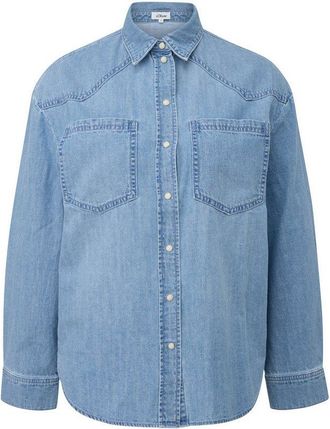 s.Oliver Langarmbluse Bluse Denimshirt
