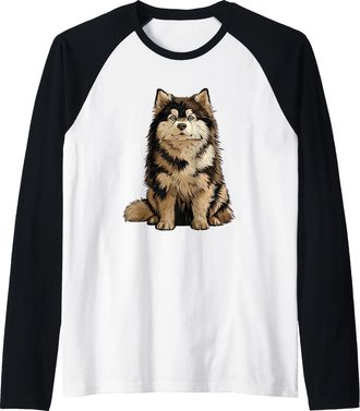 Whyitsme Design Pomsky-Hunde-Illustration Raglan