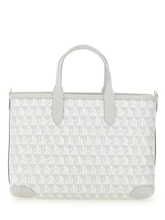 Anya Hindmarch Womens I Am A Plastic Bag Wink Tote Grey Cowhide - Bos Taurus Farmed Handbags Hand