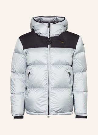 Blauer Daunenjacke grau
