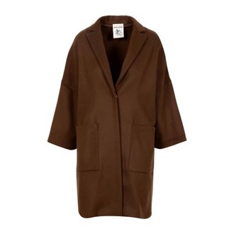 Semicouture Femme, Manteaux, Brun, Taille: 40 FR Manteau en drap de laine double