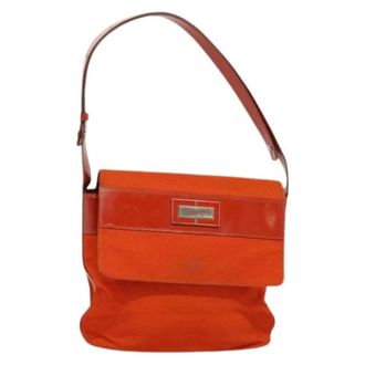 Celine Pre-owned Canvas Schultertasche - - Pre-owned - Damen - Orange - ONE SIZE