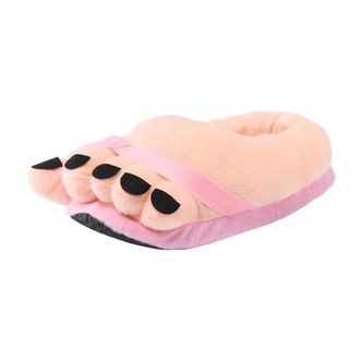 Generic Pantoufles amusantes pour femme - Pantoufles plates en peluche &agrave; gros orteil antid&eacute;rapant - Chaussures dhiver douces et chaudes - Unisexe - Tongs non 