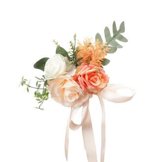 Generic K&uuml;nstliche Stuhllehne aus Seide, Blumendekoration, Praktisch f&uuml;r Hochzeitsfeiern, Outdoor-Aktivit&auml;ten, 8er-Set ( 3)