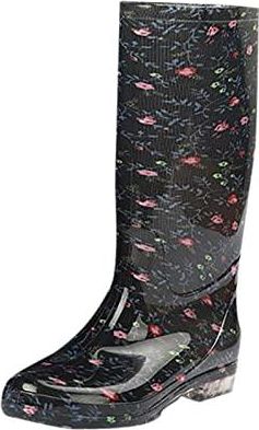 Generic Bottes caoutchouc pour homme et femme travail imperm&eacute;ables pluie semi-compens&eacute;es Chaussures en unisexes Compris la Semelle int&eacute;rieure Flexibilit&eacute; bare