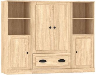 vidaXL Buffets 3 pcs ch&ecirc;ne sonoma bois ding&eacute;nierie Vidaxl