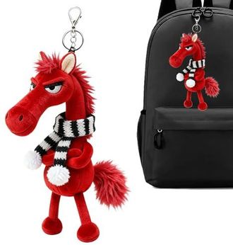 Generic Porte-cl&eacute;s Ann&eacute;e Du Cheval 2026 - Porte-cl&eacute;s D&eacute;coratif En Peluche Douce Pour Femme Avec Pendentif Animal, Accessoire Pour Sac &Agrave; Dos, Sac &Agrave; Main | Pelu