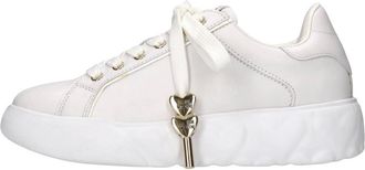 Love Moschino Femme, Chaussures, Blanc, Taille: 36 EU Heart Love Baskets