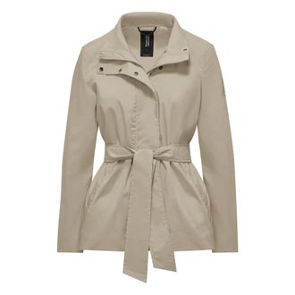 Bomboogie Femme, Vestes, Beige, Taille: 44 FR Trench en toile m&eacute;lang&eacute;e de coton