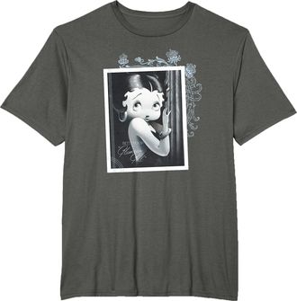 Betty Boop Glamour Girl Blumenrahmen T-Shirt