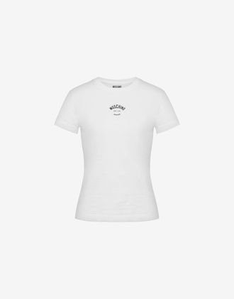 Moschino T-shirt en jersey de coton imprimé - Blanc
