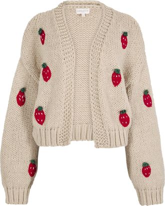 Apricot Chunky Knit Cardigan