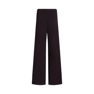 Alberta Ferretti Femme, Pantalons, Brun, Taille: 44 FR Pantalon large fendu