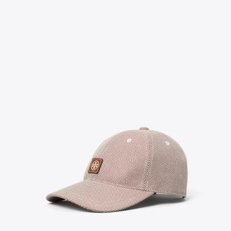 Tory Burch Damen Zweifarbige Baseballkappe aus Canvas
