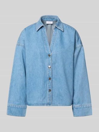 Comma Jeansbluse mit &uuml;berschnittenen Schultern