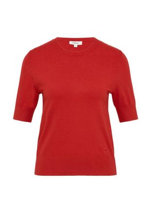 s.Oliver Kurzarmpullover Strickpullover Kurz&auml;rmeliger Strickpullover aus Viskosemix