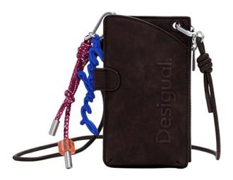 Desigual sac pour téléphone portable Half Logo Milton Phone Bag Chocolat marron foncé