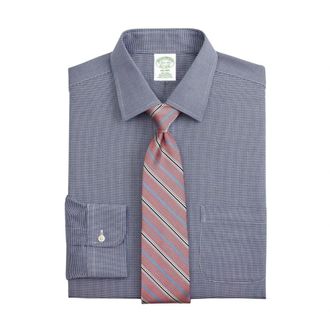 Brooks Brothers Milano Slim-fit B&uuml;gelfreies Hemd- Dobby- Ainsley Kragen - - Shirts - Herren - Blau - XS
