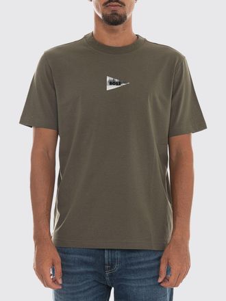HUGO BOSS T-Shirt aus Baumwolle mit kontrastierendem Grafikdruck und Logo