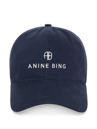 Anine Bing Jeremy Baseballkappe mit Logo - Blau