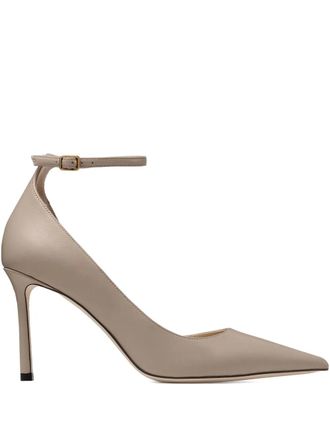 Jimmy Choo London escarpins Leona 85 mm &agrave; bride cheville - Tons neutres