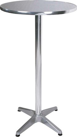 Premier Housewares Bistrotisch, Aluminium, rund, hoch, 110 x 60 x 60 cm