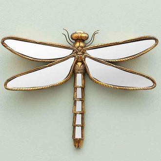 Chehoma Chehoma - Miroir libellule dor&eacute; 35x26x3cm