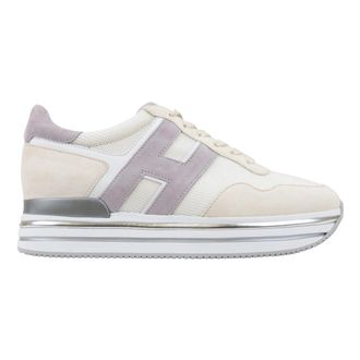 Hogan Suede Schn&uuml;r-Sneakers - - Shoes - Damen - Beige - 35 1/2 EU